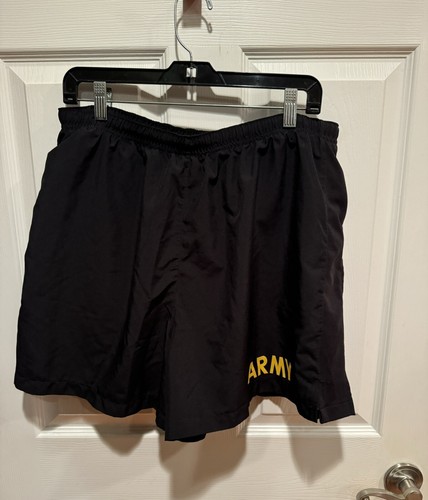 U.S. Army Physical Fitness Uniform APFU Trunks Large Black PT Shorts | eBay