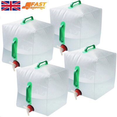20L Water Carrier Container Foldable Collapsible with Tap Camping ...