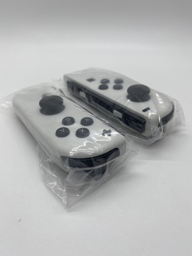 White Nintendo Switch Joy-Con OLED Model HAC-015 Joy-Cons black Straps | eBay