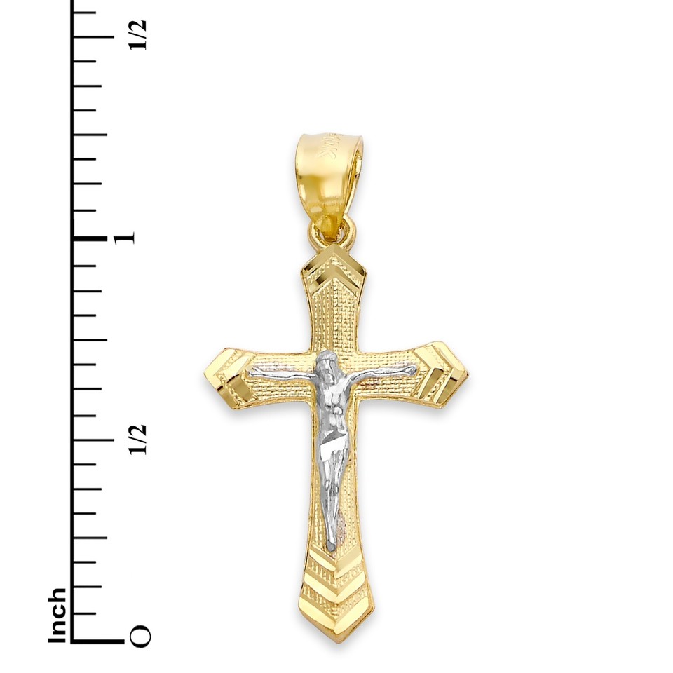 Solid Gold Crucifix Pendant in 10 or 14k, Cross Pendant Religious ...