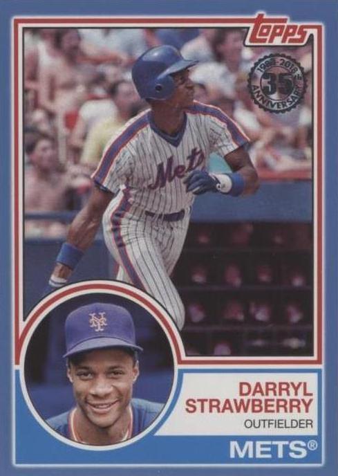 2018 Topps - 1983 Topps Design Darryl Strawberry #83-48 Blue for sale ...