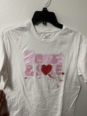 Nike white pink DRAKE Valentine's Day Heart & Sole t shirt Cupid LOVE ...