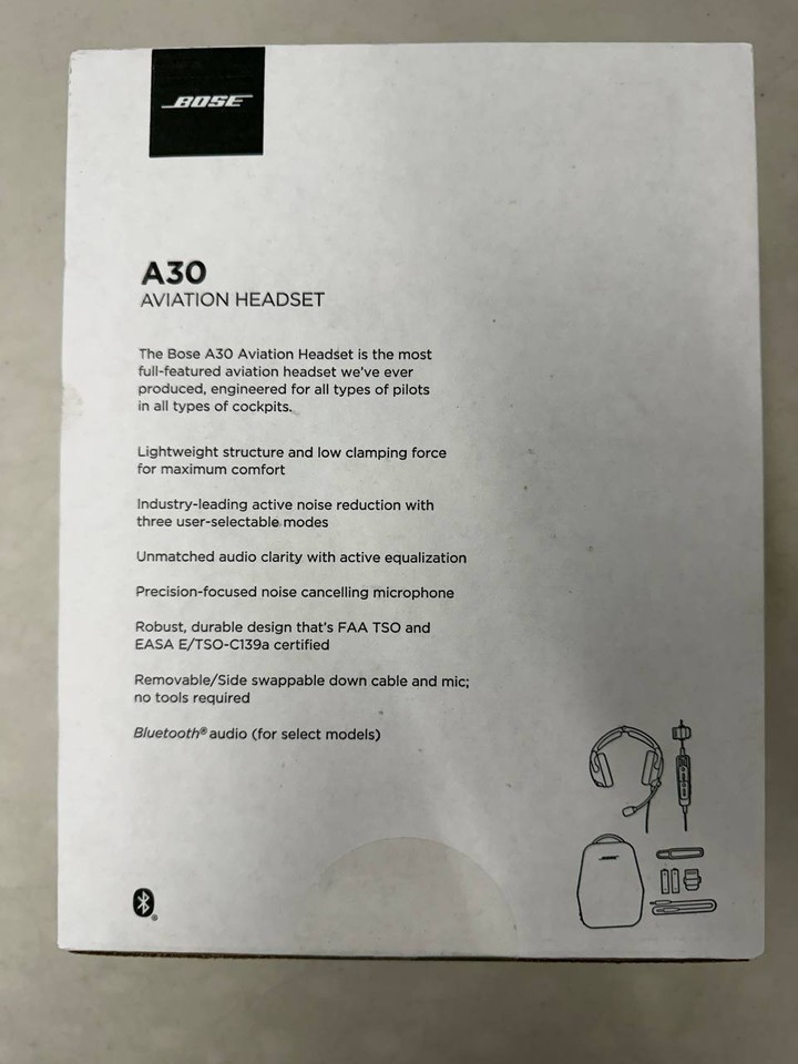 Bose A30 Aviation Headset Bluetooth (A30-BT) – NEW | eBay