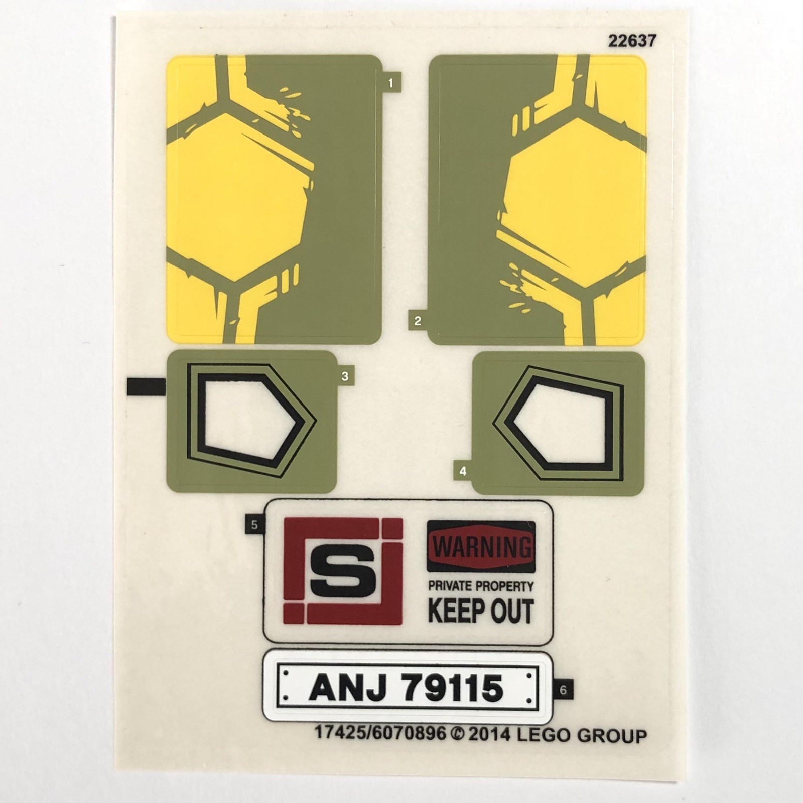 LEGO STICKER SHEET 79115 Turtle Van Takedown Teenage Mutant Ninja ...
