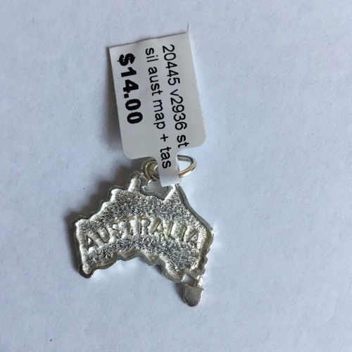 STERLING SILVER MAP OF AUSTRALIA CHARM/PENDANT. 1000 | eBay