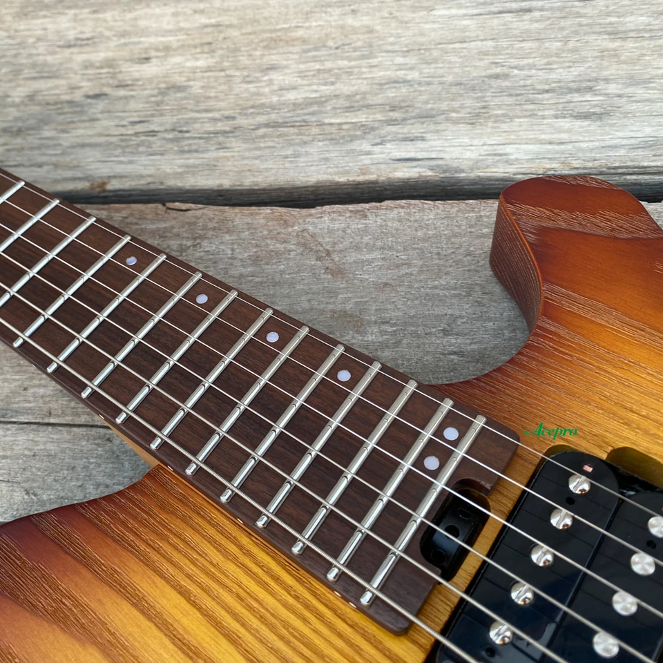 Acepro Upgraded Pro Headless Electric Guitar Purple Burst Color ...