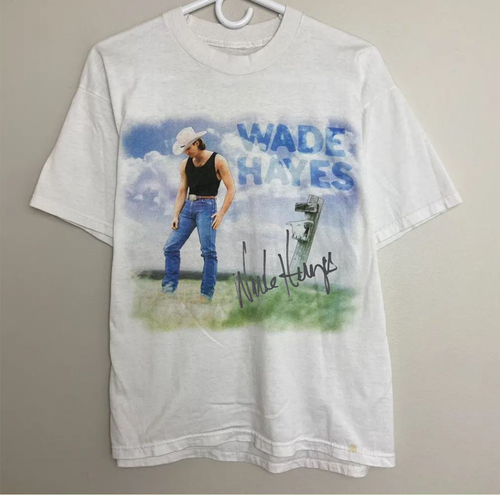 Wade Hayes Singer Album Signature Unisex White T-Shirt Full Size SB204 ...