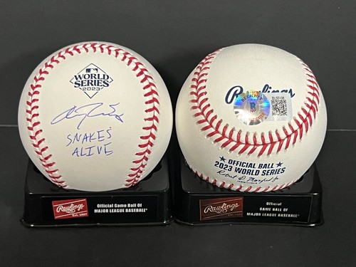 Alek Thomas Diamondbacks Signed 2023 World Series Baseball Snakes Alive ...