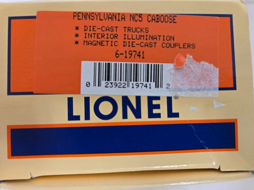 LIONEL 6-19741 PENNSYLVANIA ILLUMINATED NC5 CABOOSE 0/027 GAUGE | eBay