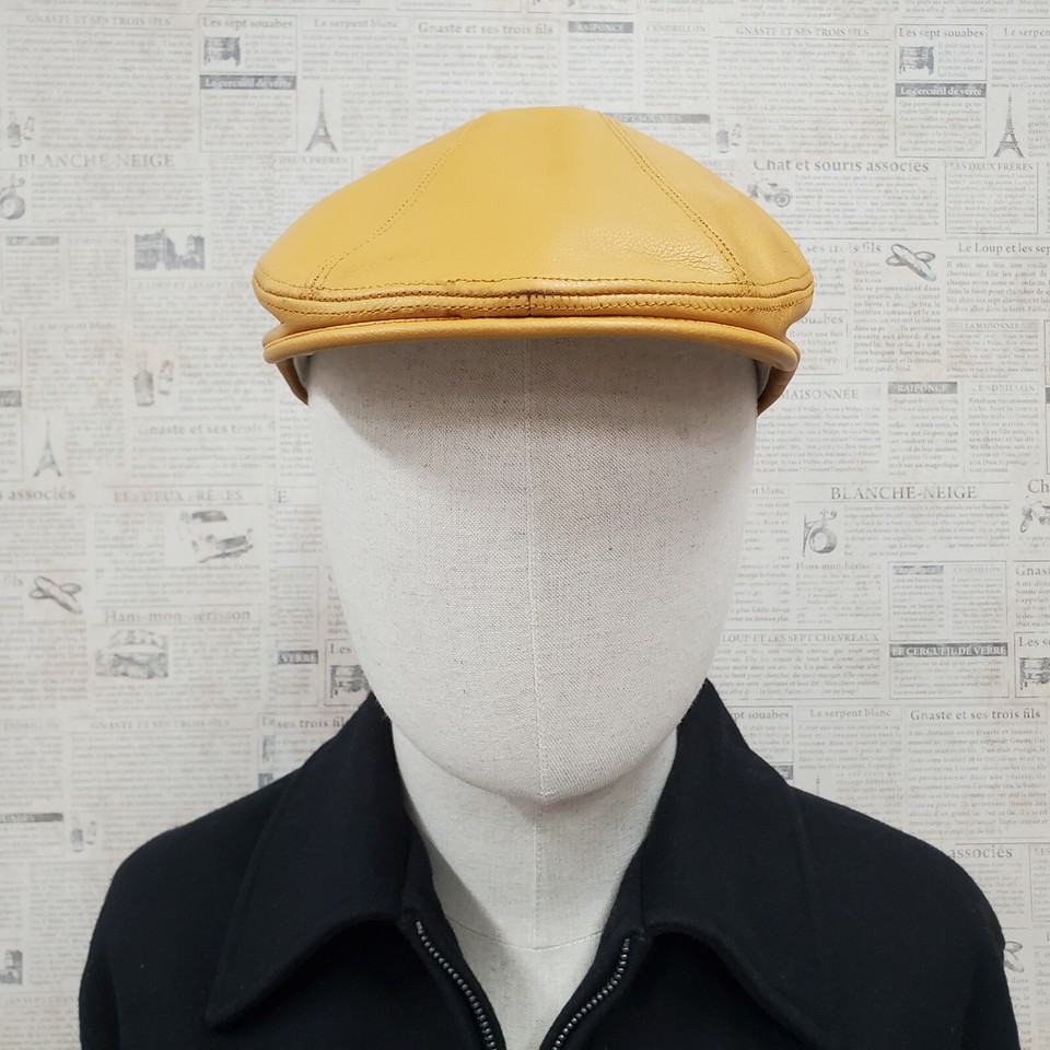 Emstate Genuine Leather Ascot Ivy Flat Cap Made in USA Assorted Colors ...