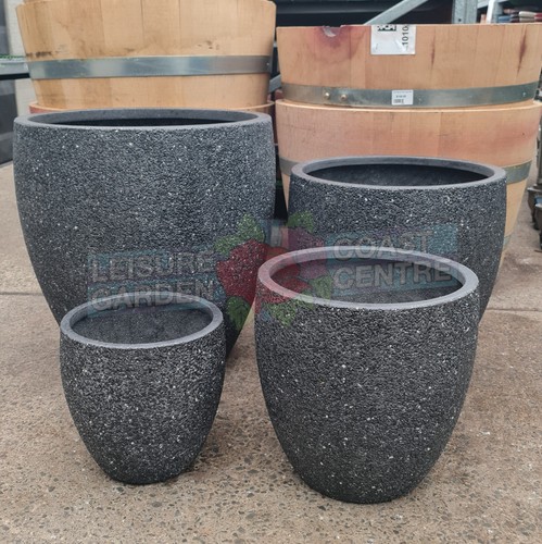 Outdoor Garden Patio Planter Pot Modstone Egg Montague Round Pebble ...