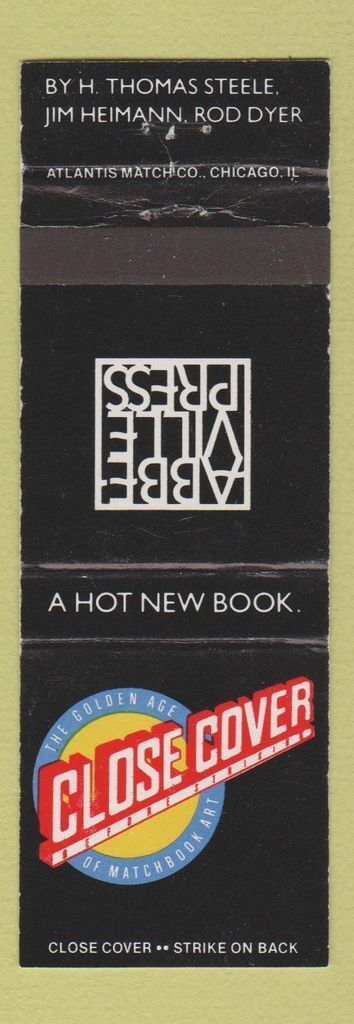 Matchbook Cover - Close Cover Book Matchbook Art Abbeville Press WEAR ...