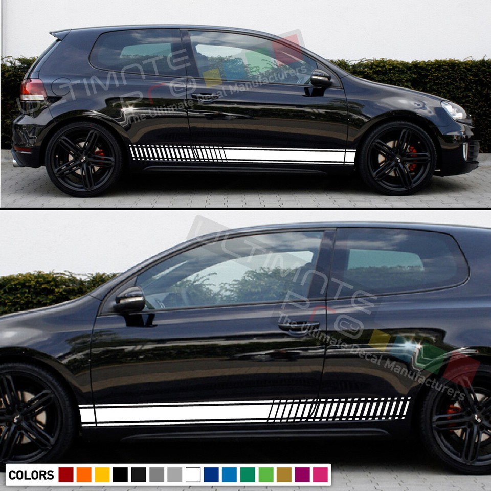 Stickers Decal for Volkswagen VW Golf Stripes Graphics Door Trim Kit ...