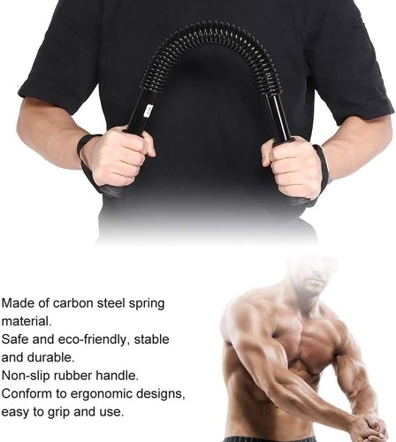 Power Twister Bar Men Women Spring Bendy Bar Gym Exercise Arm Muscle 15 ...