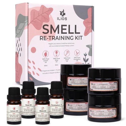 Olfactory Smell Training Kit 4 Essential Oils All Natural Stimulating ...