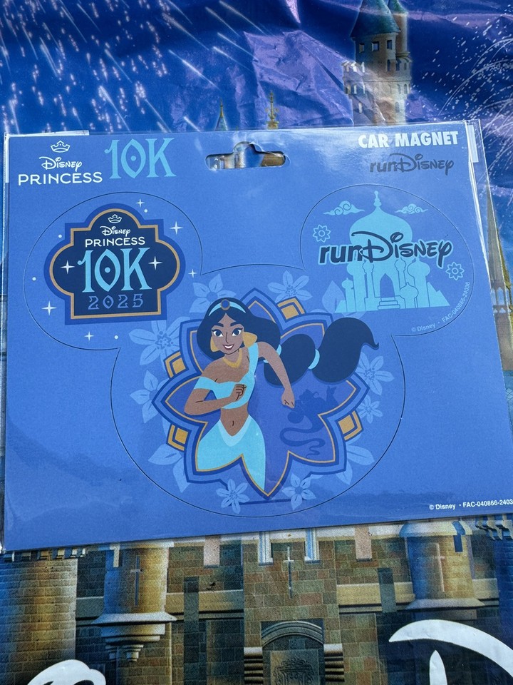 2025 Disney Parks runDisney Princess Weekend Jasmine 10k Car Magnet | eBay