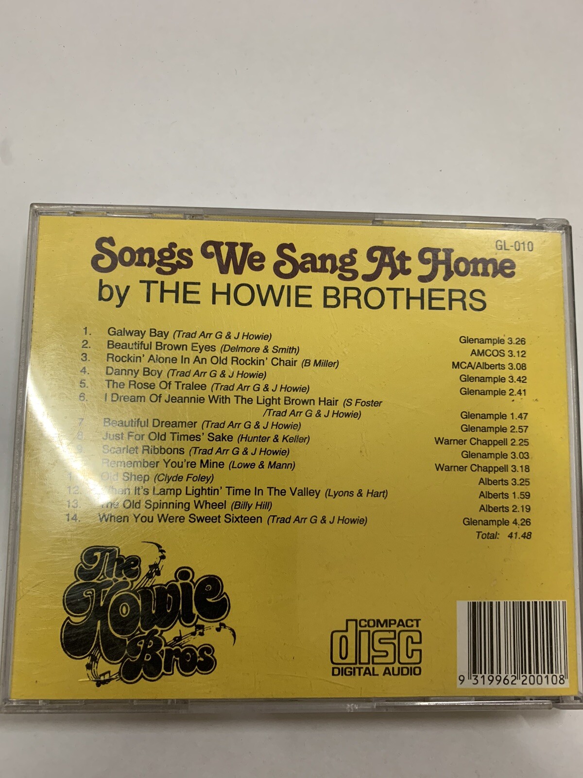 The Howie Brothers Songs We Sang At Home CD Glenample Records (b53/1 ...