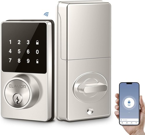 WiFi Bluetooth Smart Lock Keyless Entry DoorLock Touchscreen Electronic ...