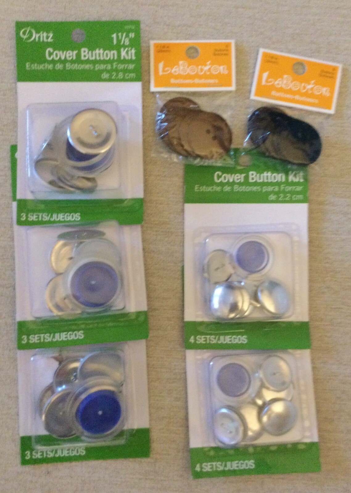DRITZ COVER BUTTON KITS Buttons 5 Packets & 2 BUTTON PACKETS - SET OF 7 ...