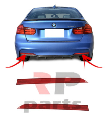 FOR BMW 3 SERIES F30 F31 M-PACKAGE 12-17 REAR BUMPER RED REFLECTOR PAIR ...