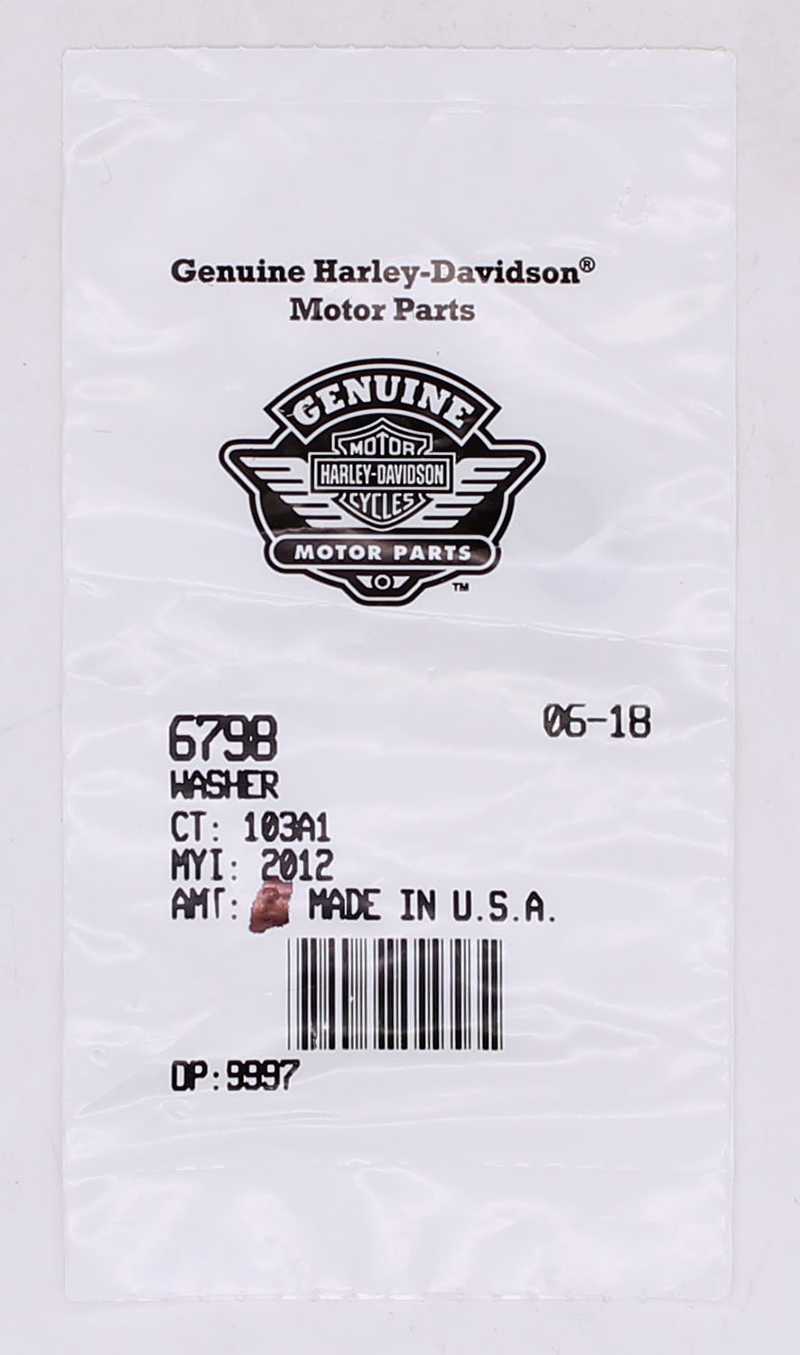 Genuine Harley-Davidson Washer Part Number - 6798 | eBay