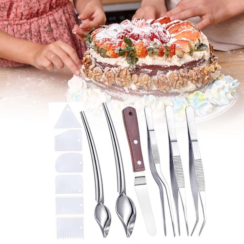 12Pieces Plating Tool Set Baking Supplies Offset Spatula for Restaurant ...