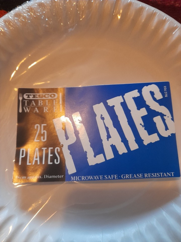 vintage 1987 Tesco paper plates - still sealed | eBay