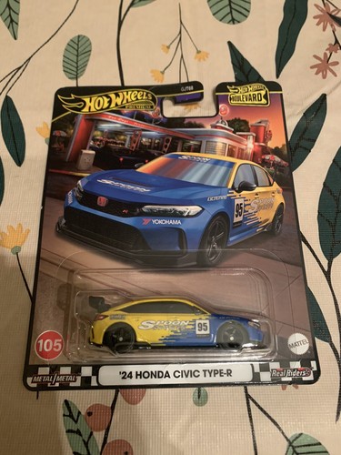 HOT WHEELS PREMIUM BOULEVARD #105 * '24 HONDA CIVIC TYPE-R * SPOON ...