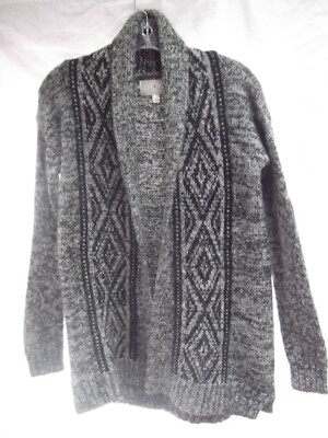 Ruby Moon wool sweater S open tunic cardigan wrap marl southwestern ...