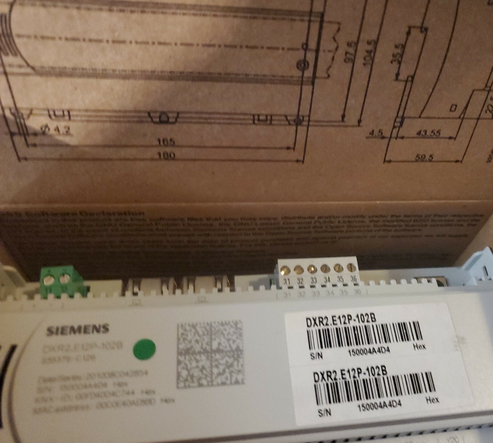 Siemens Automation Station DXR2.E12P-102B room control part used s55376 ...