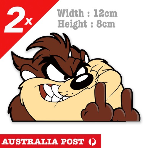 Tasmanian Devil , Taz Looney Tunes Middle Finger Funny Cartoon Stickers ...