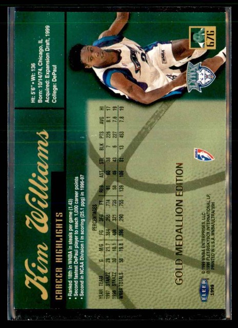 1999 Fleer Ultra WNBA - #67 Kim Williams for sale online | eBay