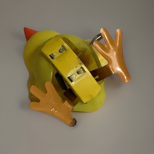 Vintage Japan Easter Wind-up Toy Hopping Yellow Chick Plastic and Metal ...