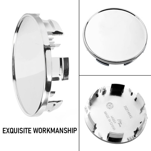 85mm(3.35in)/78mm(3.07in) Chrome Silver Car Wheel Center Hub Caps Set ...