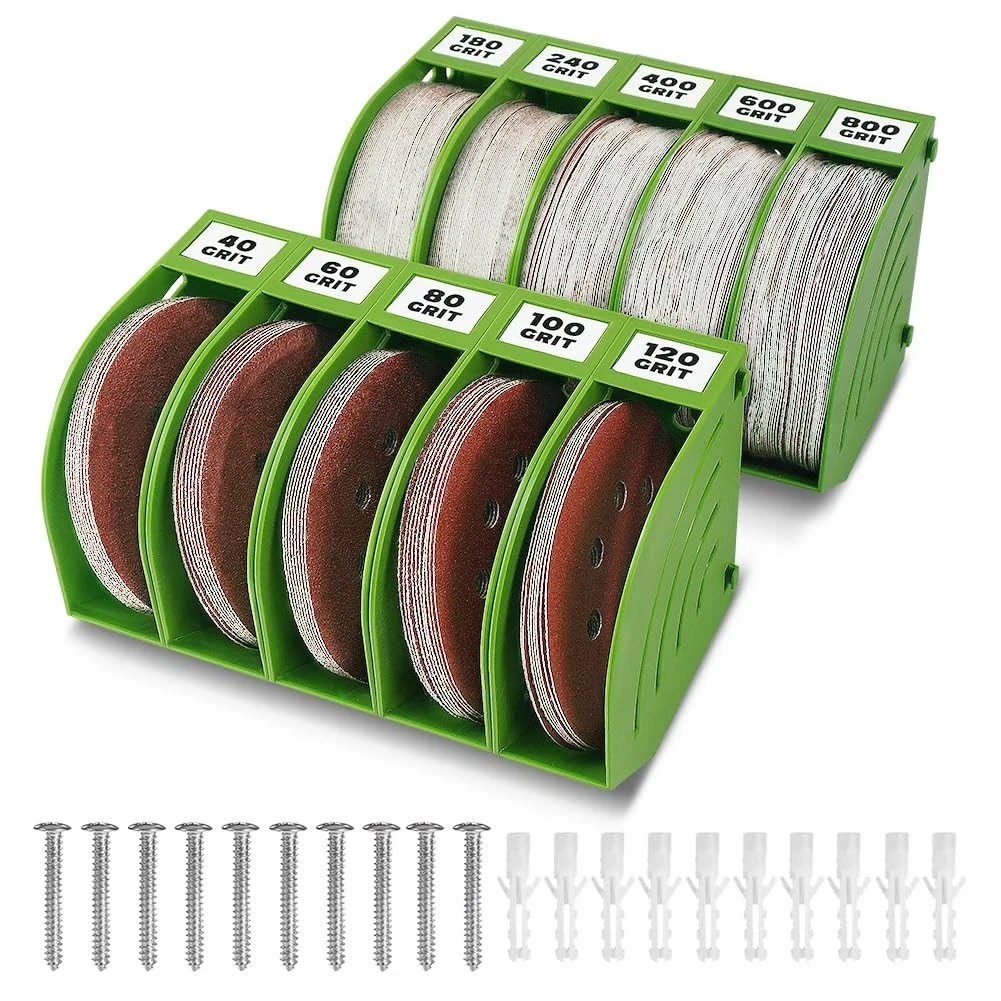 5 Inch Sanding Discs Storage Bins Set - 10 Bins for Efficient ...