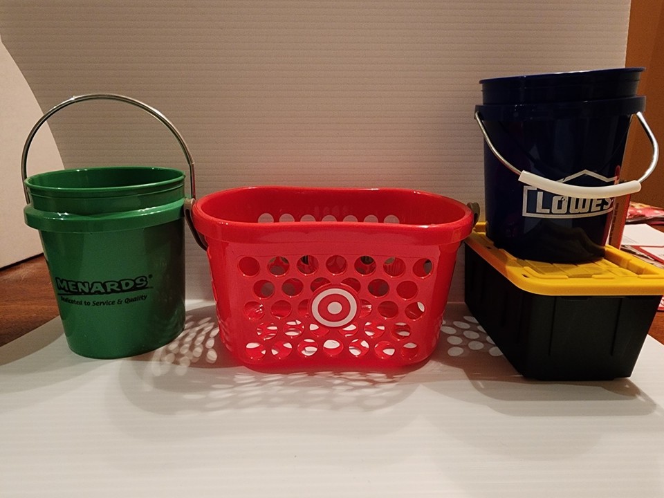 Menards Lowes Mini Bucket Teeny Tote & Target Mini Basket 4 Pk | eBay
