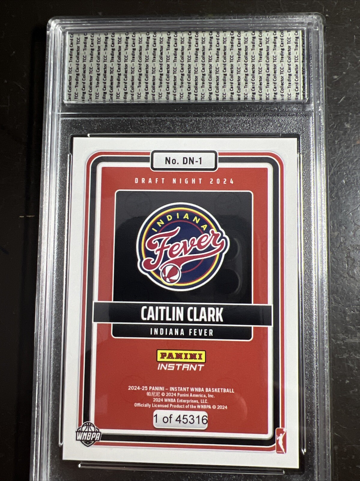 2024 Panini Instant Caitlin Clark WNBA Draft 1st TCC Graded Gem Mint 10 ...