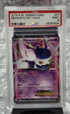 #37 2016 P.M. Generations Meowstic EX - Holo PSA 9 Mint | eBay