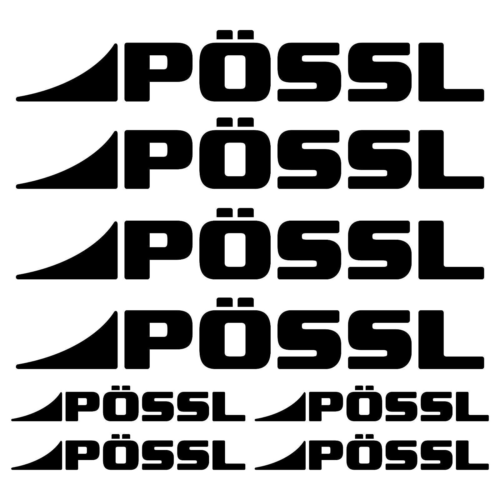 PÖSSL aufkleber sticker wohnmobil camper wohnwagen caravan 8 Stücke ...