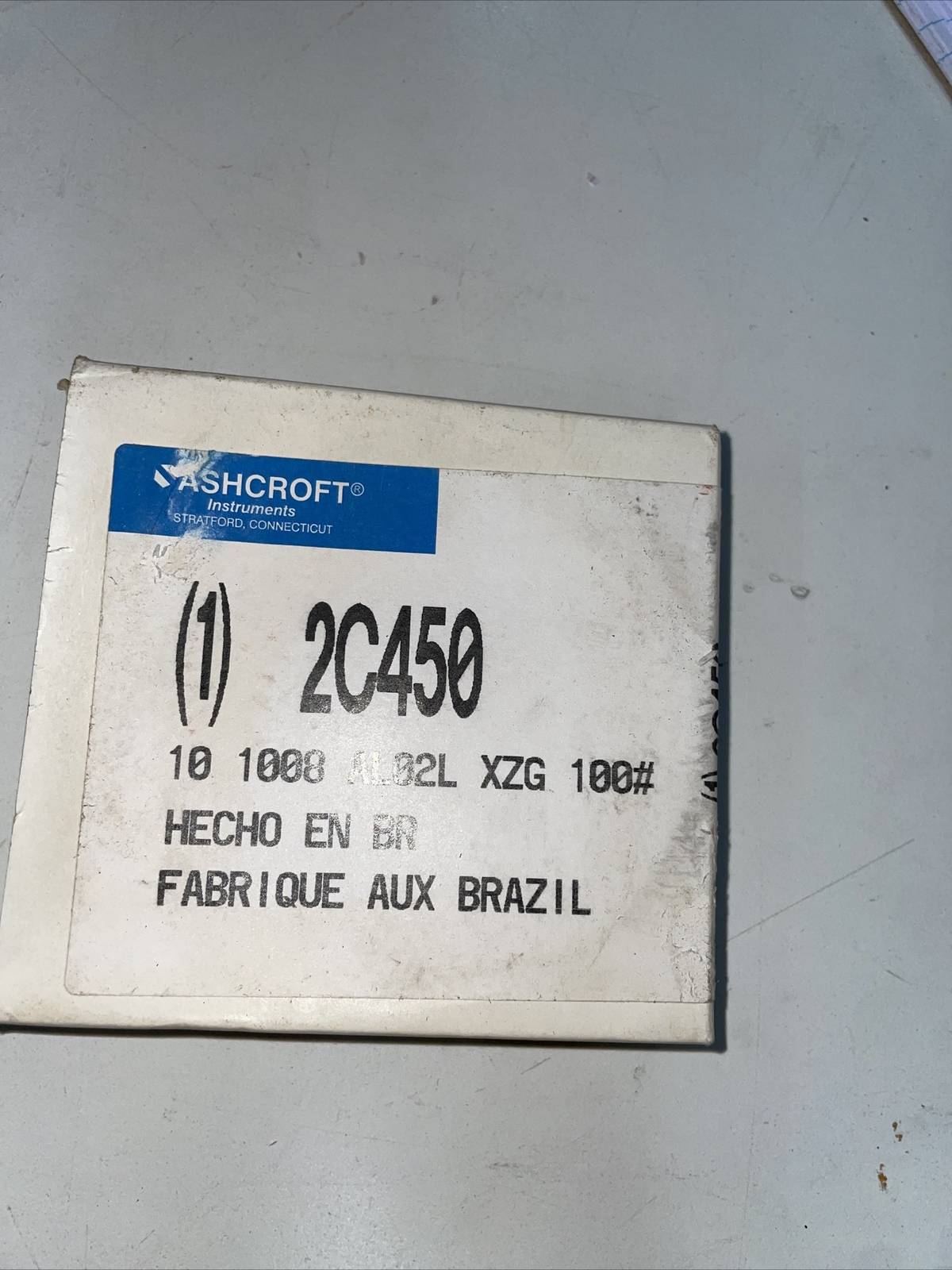 New Old Stock! ASHCROFT 2C450 Pressure Gauge 100 PSI | eBay