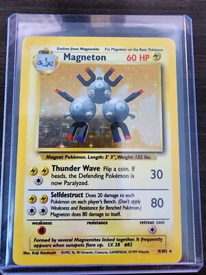 Pokémon TCG Magneton Base Set 9/102 Holo Rare - heavily played | eBay