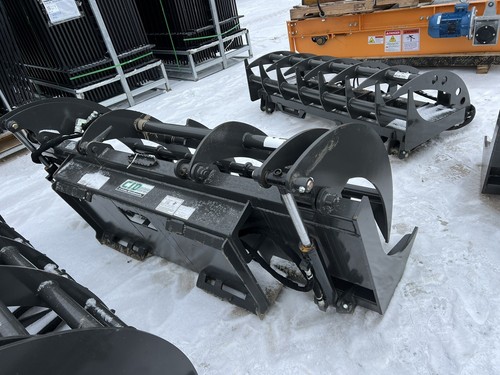 CID 78 inch skid steer root rake grapple HD. Case Bobcat Gehl ...