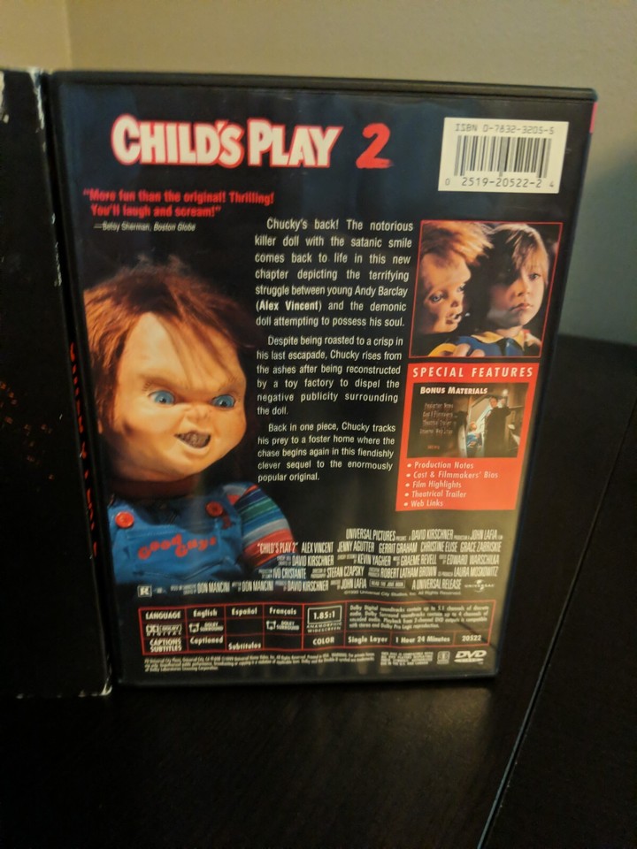 Childs Play 2 (DVD, 1999) Chucky with Limited Edition Glow in the Dark ...