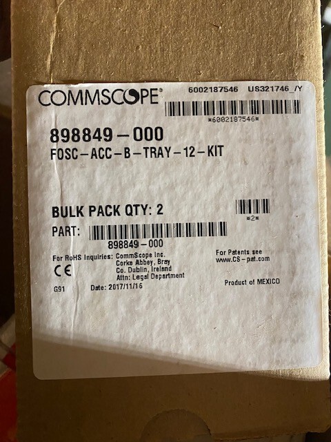 (2 Pack) Commscope 898849-000 | FOSC-ACC-B-TRAY-12-KIT | eBay