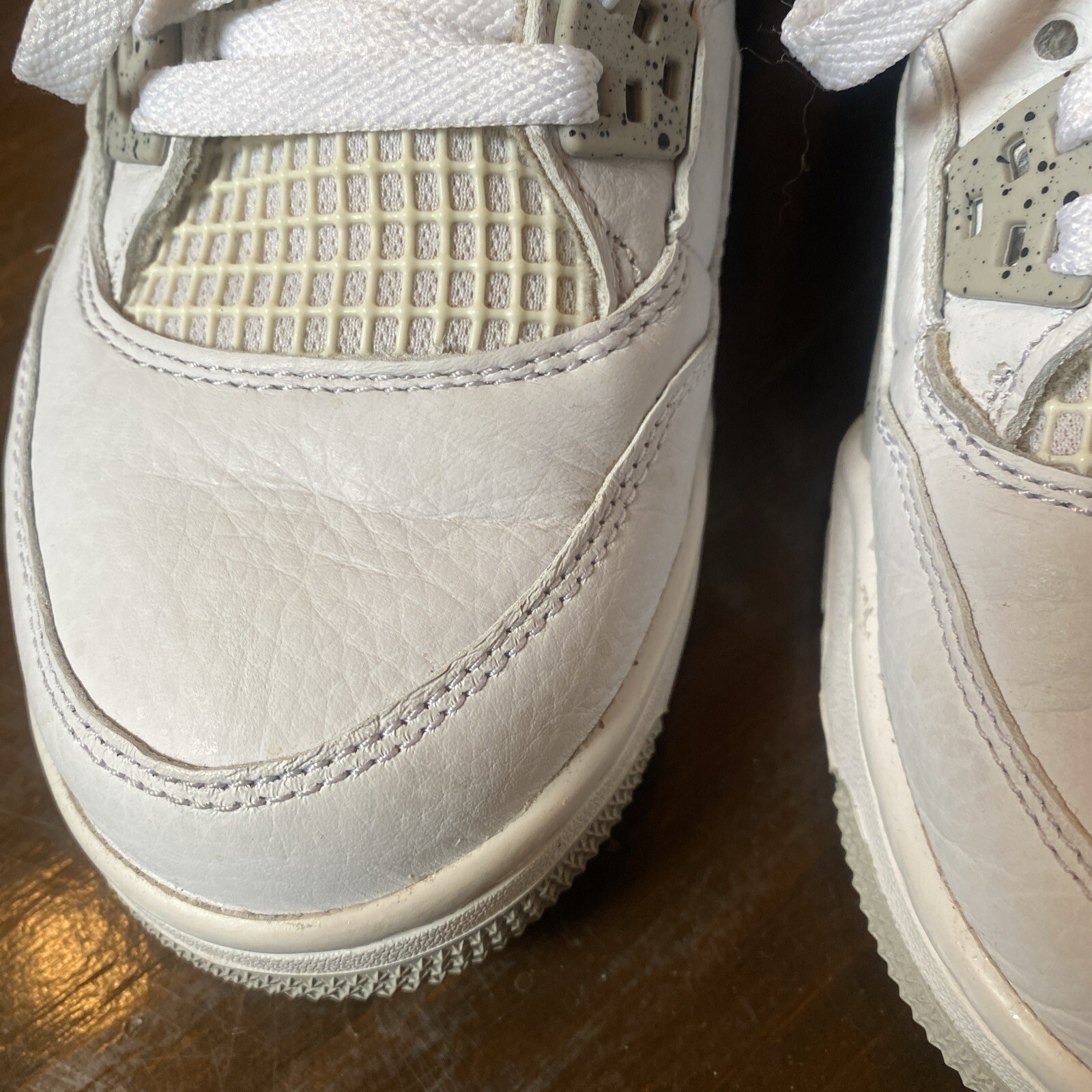 Jordan 4 Retro Mid White Oreo GS) Size 6.5Y DJ4699-100 Excellent No Box ...