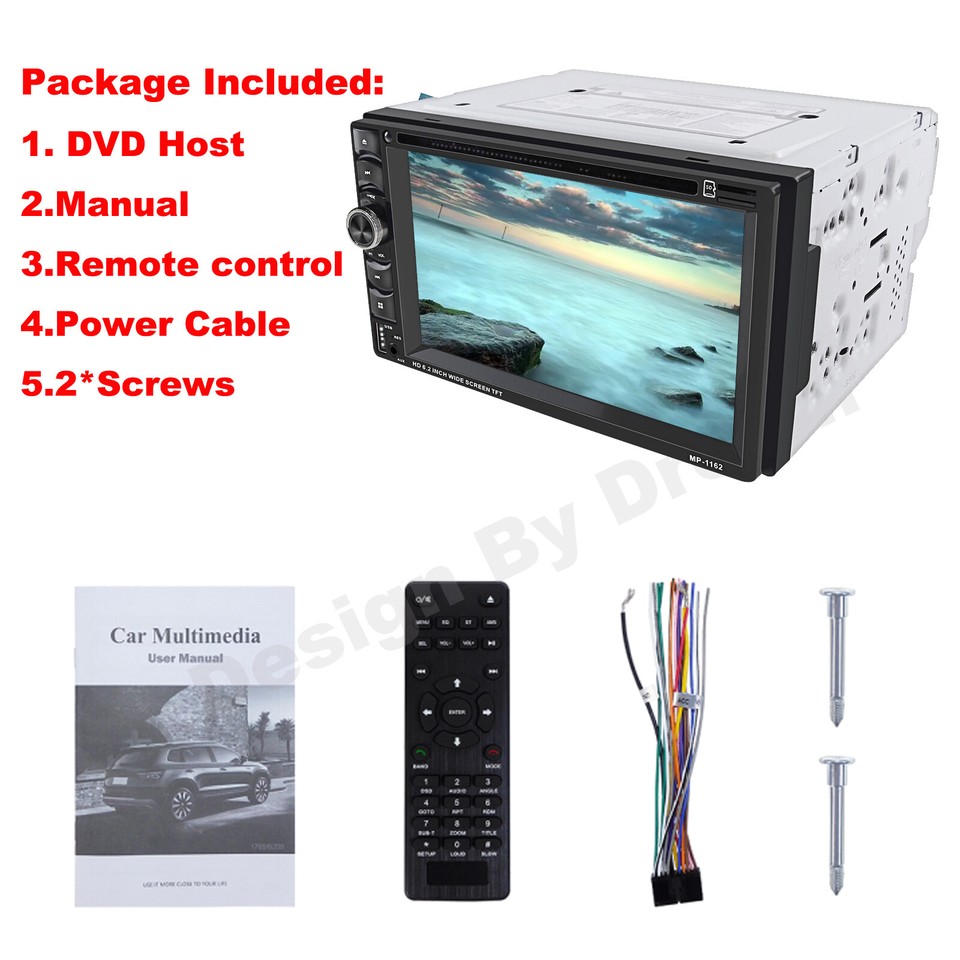 Car Stereo Mirrorlink-GPS Bluetooth Radio Double 2 Din 6.2" CD DVD ...