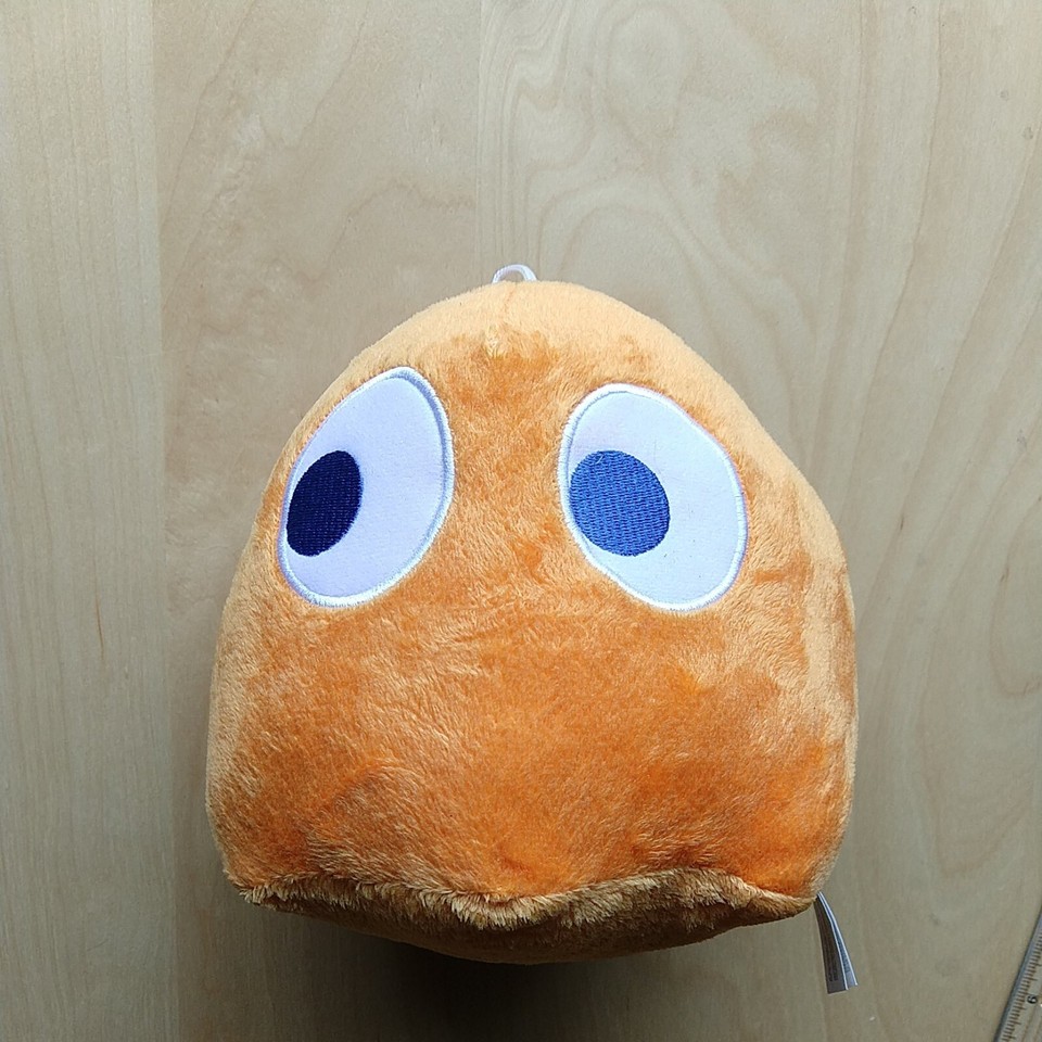MS. PAC MAN ORANGE GHOST Clyde Pacman Stuffed Bandai Namco Plush Toy 5 ...