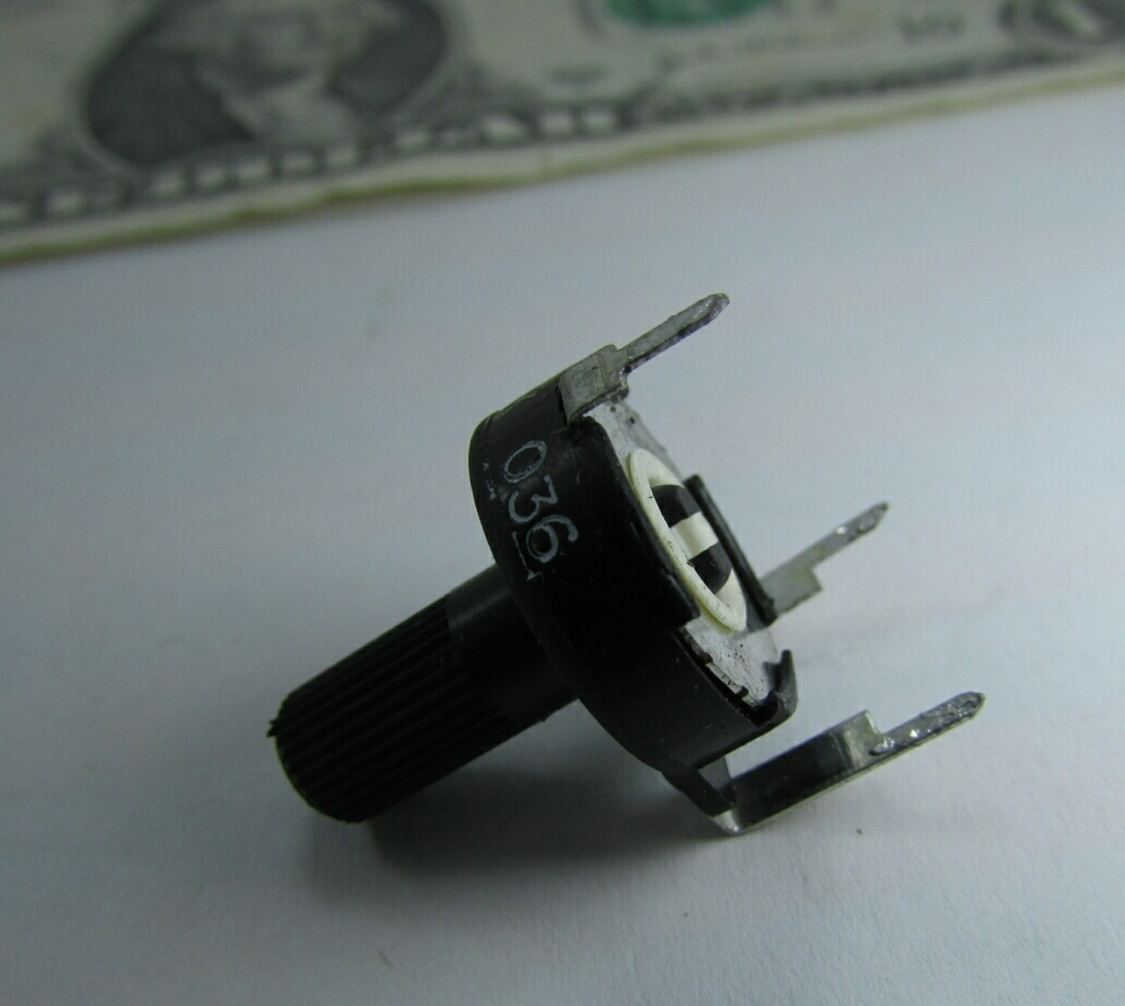 10 Piher 1K Potentiometers 3/4 Turn Black Finger Knob PCB Solder Mount ...