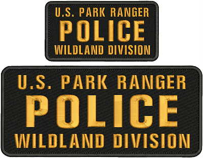 U.S. PARK RANGER POLICE WILDLAND DIVISIOEmb Patch 4.75x11&3x6 hook on ...
