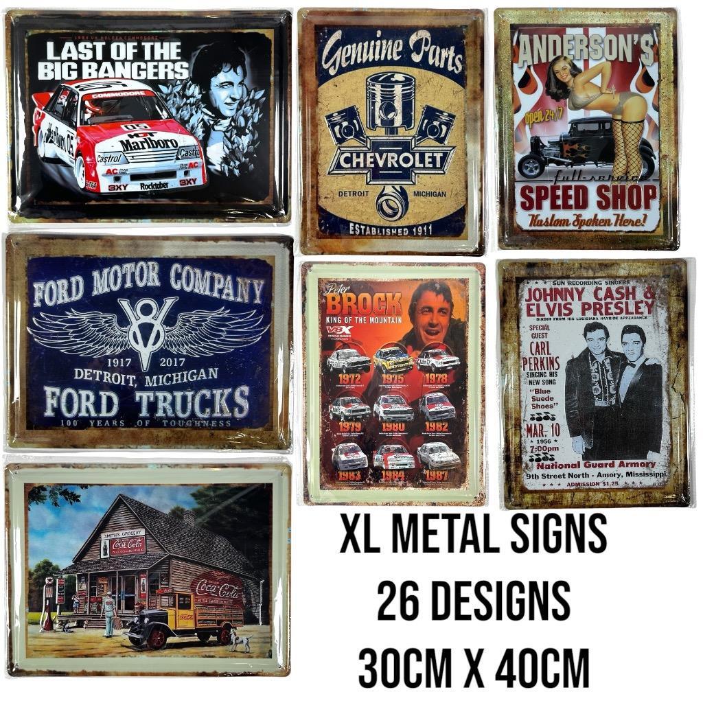 Large Vintage Metal Signs